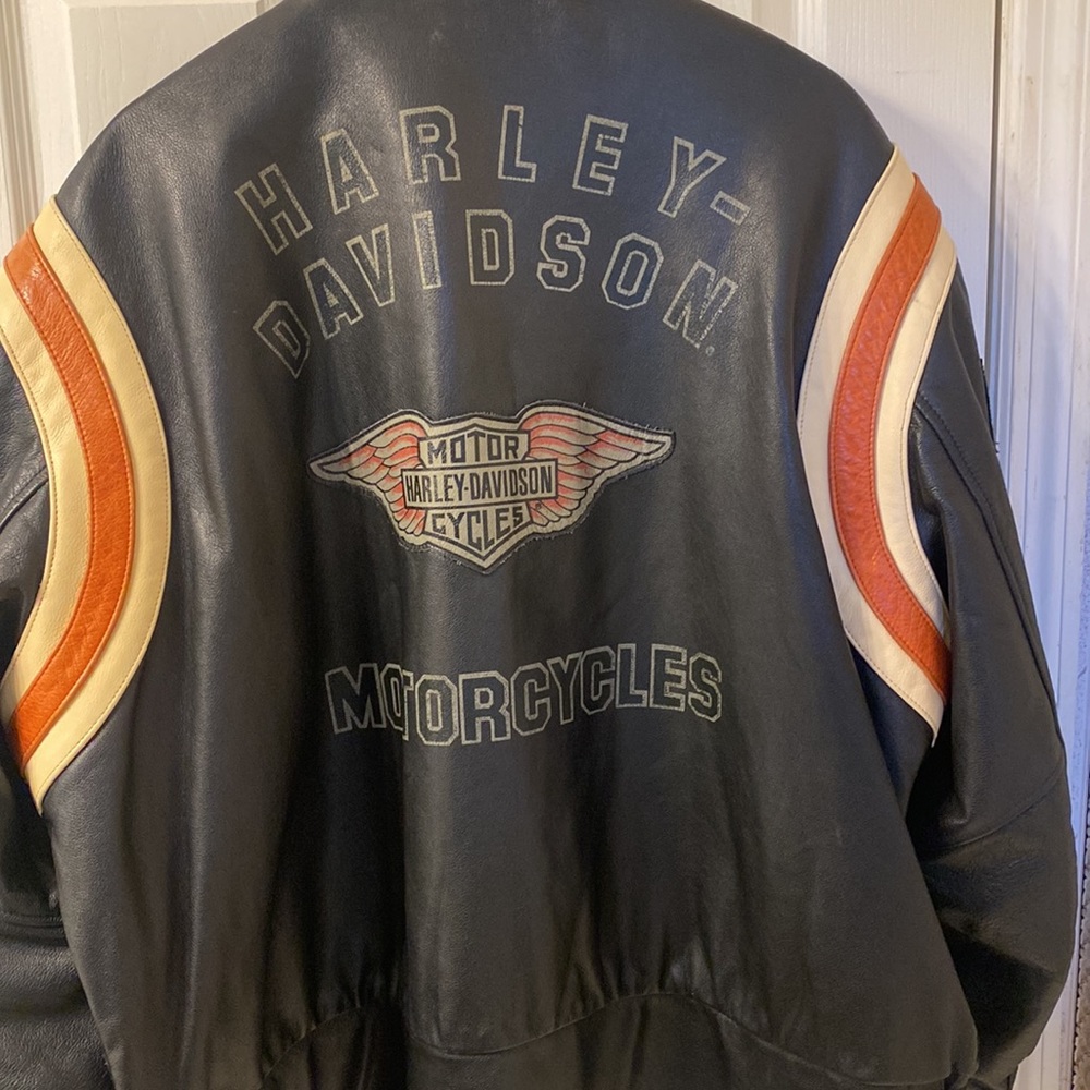 Harley Davidson Leather Bomber Jacket - Gem
